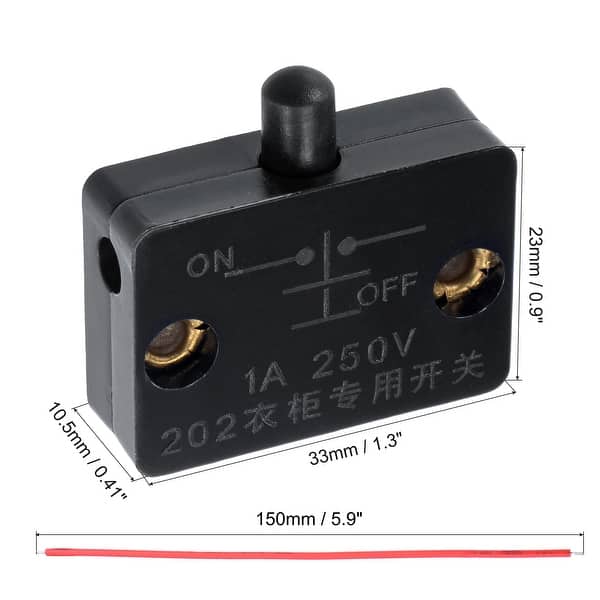 4 Set Cabinet Lamp Switch AC 250V 1A Normal Close Wardrobe Touch with ...