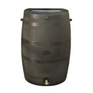 50-Gallon Brown Rain Water Collection Barrel with Brass Spigot - 50 ...