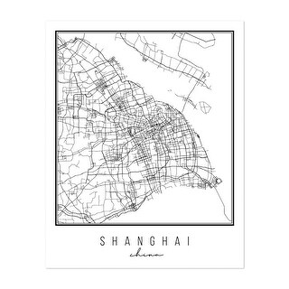 Shanghai China Shanghai China Street Map Maps Urban Art Print/Poster ...