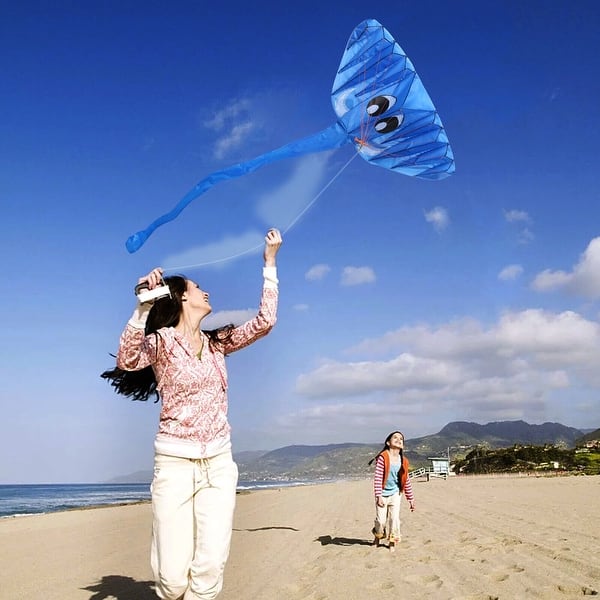 3D Large Frameless Blue Elephant Kite for Kids Adult - Bed Bath ...