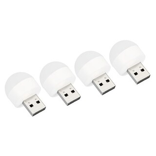 4Pcs USB Night Light 0.5W Portable Plug-in Mini LED Lamp Bulb - Bed ...