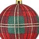 100mm Vp Glitter Plaid Ball Ornament Box of 3 - Bed Bath & Beyond ...