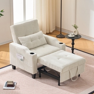 HOMYKA Sofa Bed Chair 3 in 1 Convertible, Recliner, Single Recliner for ...