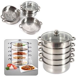 28cm 5-Layer Stainless Steel Pot Steamer - Bed Bath & Beyond - 40693764