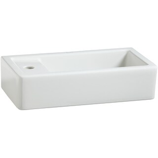 DXV Cossu 20" Rectangular Fireclay Wall Mounted Bathroom Sink with ...