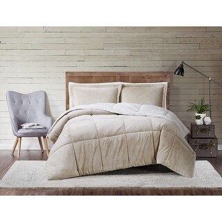 Cuddle Warmth Polyester King Comforter Set in Tan - Bed Bath & Beyond ...