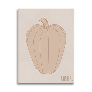 Minimal Pumpkin I' Fall Harvest Canvas Wall Art - Bed Bath & Beyond ...