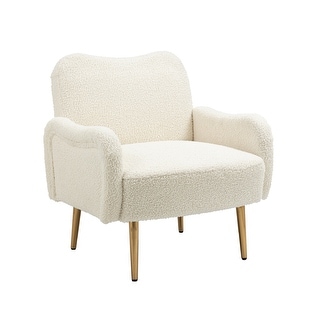 Modern Elegant Teddy Fabric Accent Chair, Living Room Chair / Leisure ...