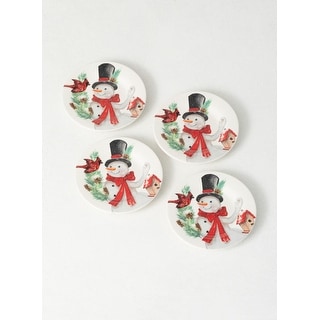 Sullivans Snowman Dolomite Plate - Set of 4 - Bed Bath & Beyond - 34079189
