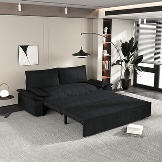 Full Size Upholstered Daybed/Sofa Bed with L-shaped Headboard - On Sale ...