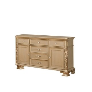 Miranda Collection Traditional Gold Server - Bed Bath & Beyond - 41453593