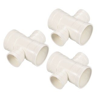 3.32x1.95inch Pipe Fitting, 3x Splitter Duct Flat 4 way Hose Connector ...