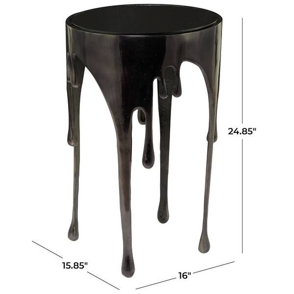 Melting Drip Metal Accent, Coffee, and Console Table Collection with ...