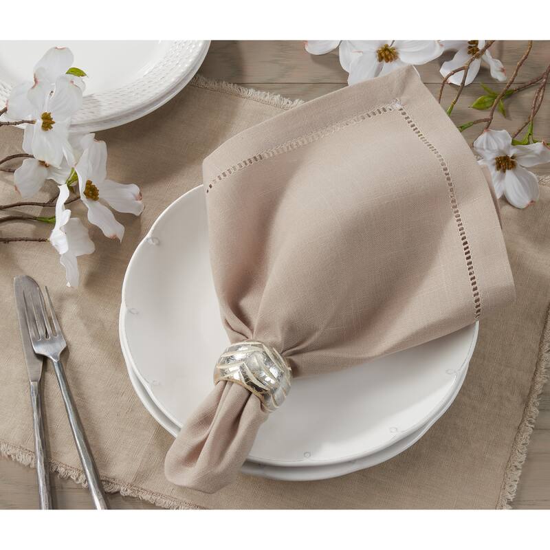 Classic Hemstitch Border Dinner Napkin (Set of 12) - Overstock - 30699355