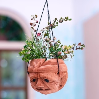 Novica Handmade Dont Worry Coconut Shell Hanging Planter - Bed Bath ...
