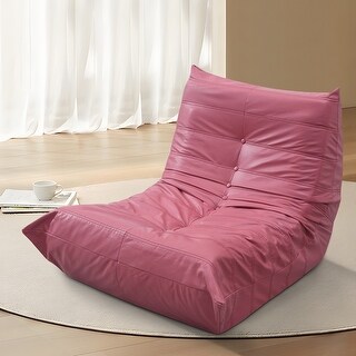 Oversized Single Lazy Sofa Armless Lounge Chair with Retro Backrest ...