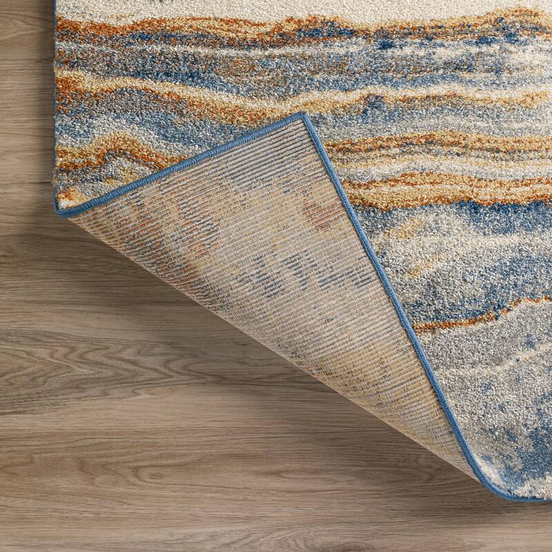 Addison Barkley Modern Blue Geo Rug - On Sale - Overstock - 33928231