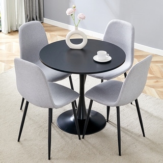 Table and chair set,Hourglass-Shaped Stable Small Round Table With 4 ...