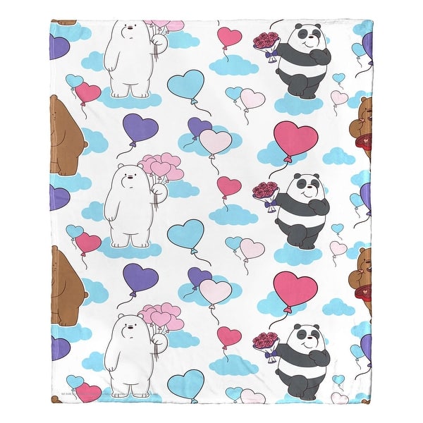 Cartoon Network We Bare Bears Bears And Balloons Silk Touch Throw ...