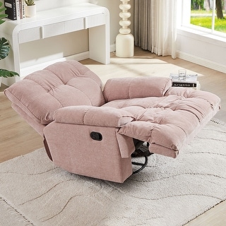 Oversized Glider Pink Swivel Chair Recliner Chair Manual Rocking ...