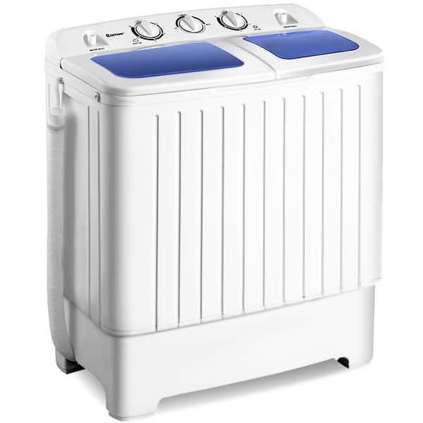 20 lbs Compact Twin Tub Washing Machine for Home Use - 25" x 14" x 28.5 ...