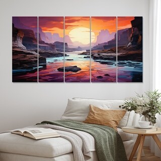 Designart "Antartica Arctic Chromatics Bold" Winter Landscape ...