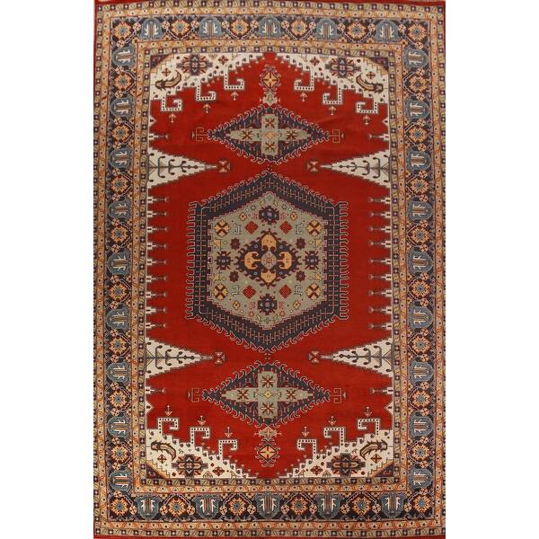 large red wool rug