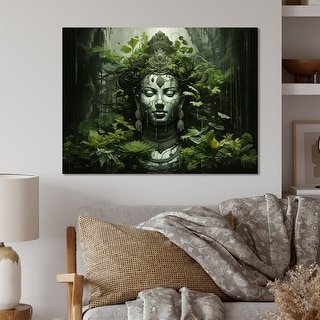 Designart "Buddhism Sacred Mantra II" Spiritual Metal Wall Art Living ...