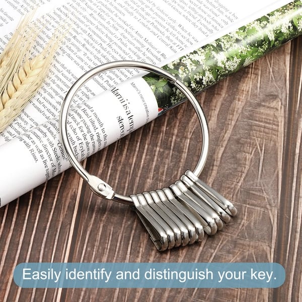3.4" Dia Key Organizer Keychain 1pc Key Management Holder w 10 Buckle ...