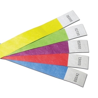 SICURIX Tear-Resistant Waterproof Security Wristband, 10 x 3/4 Inches ...