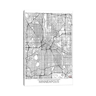 iCanvas "Minneapolis Minimal Urban Blueprint Map" by Hubert Roguski ...