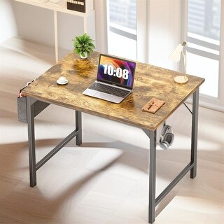 47 Inch Wooden Work Office Desks with Storage and Hook - Bed Bath ...