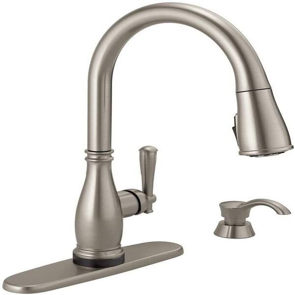Single-Handle Pull-Down Sprayer Kitchen Faucet with Touch2O and ...