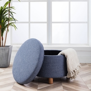 Tufted Large Round Storage Ottoman Beige/ Grey/ Blue - On Sale - Bed ...