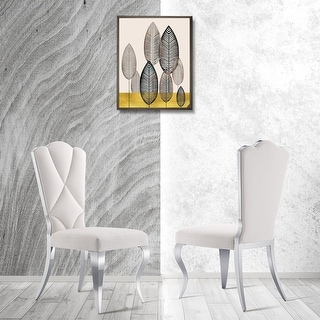 Modern Gorgeous High Back Dining Chairs White Velvet Upholstered Dining ...