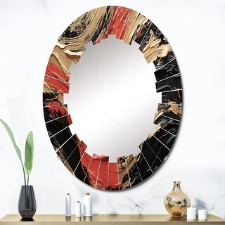 Designart "Zebra Stripes" Modern Wall Mirror - Bed Bath & Beyond - 39477709