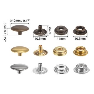 2 Boxes 45 Sets/Box Snap Fasteners Kit with 3 Setter Tools & Storage ...