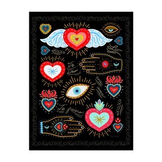 Milagro Love Hearts Hands Drawing Moon Symbols Art Print/Poster - Bed ...