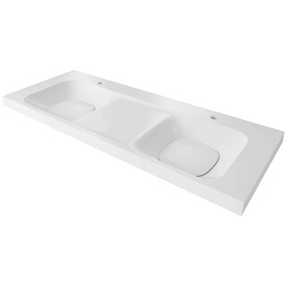 DXV DXV Modulus 55" Rectangular Solid Surface Drop In Bathroom Sink ...