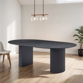 Expandable Dining Table,Solid Top Extending Table Modern Kitchen Table ...