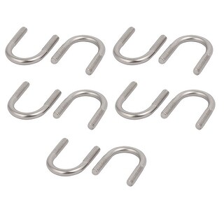 10pcs M6x20mm Stainless Steel U-Bolt w Nylon Insert Lock Nut Washer ...