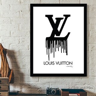 Fashion Designer Drip Logo - Framed Print - Multi-Color - Bed Bath ...