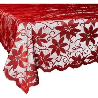 Lace Rectangular Tablecloth for Christmas - Bed Bath & Beyond - 40877354