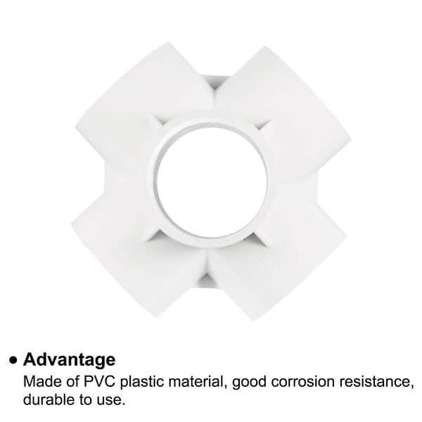 2" PVC Pipe Fittings 2pcs 6 Way Elbow Water Joint Connectors Adapters ...