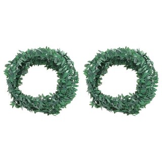 8.2 Yards Green Leaf Ribbon, Leaves Trim Artificial Leaf String - Bed ...