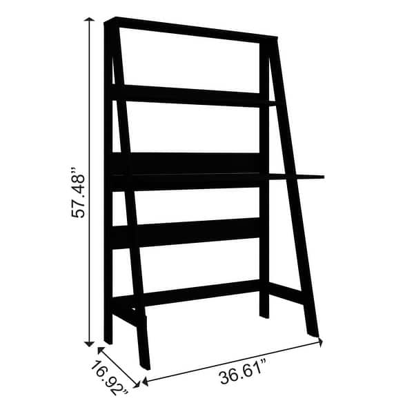 Boahaus Gumi Modern Ladder Computer Desk with a Shelf - Bed Bath ...