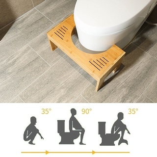 Adjustable Bamboo Toilet Stool 7-9 Inch Poop Stool - Bed Bath & Beyond ...