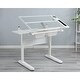 Hand Crank Adjustable Drafting Drawing Table with Stool and 2 Drawers ...