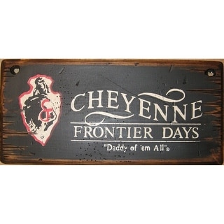 Cowboy Signs Wood Wall Hanging Cheyenne Frontier Days Black - Bed Bath ...