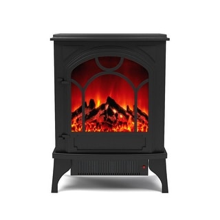 Aries Electric Fireplace Free Standing Portable Space Heater Stove - 16 ...